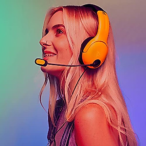 PDP Gaming LVL40 Stereo Headset with Mic for Nintendo Switch - PC, iPad, Mac, Laptop Compatible - Noise Cancelling Microphone, Lightweight, Soft Comfort On Ear Headphones, 3.5mm jack - Yellow & Blue