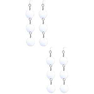 GANAZONO 4 Sets Metal Bird Deterrent Disc Hanging Disc Reflective Bird Reflector Woodpecker Devices for Patio Garden Woodpecker and Pigeon