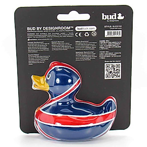 Brit Rubber Duck Bath Toy by Bud Duck | Elegant Gift Packaging - British and Proud! | Child Safe | Collectable