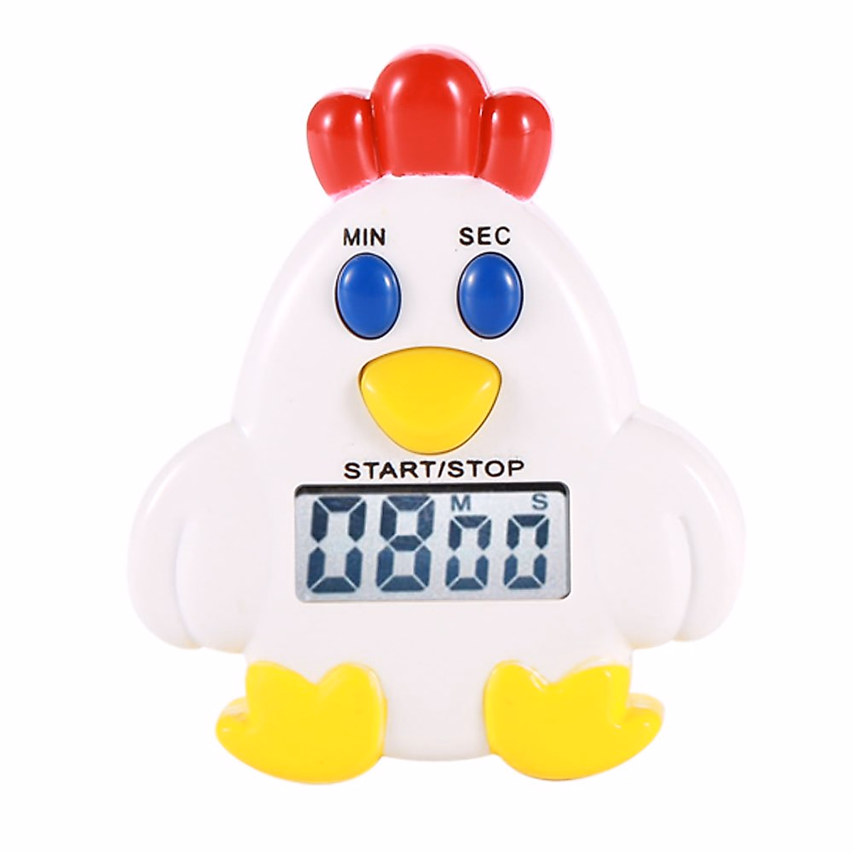 BuyWeek Chicken Timer, Cute Cartoon Kitchen Timer LCD Electronic Digital Cooking Timer Reminder Countdown Timer for Cooking Baking