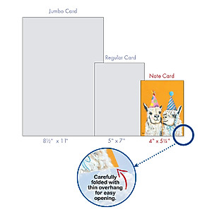 The Best Card Company Assorted Blank Greeting Card Box Set - Incl. 20 Cards + Envelopes - 10 Unique Designs - Perfect for Thank Yous, Invitations, More - Personality Llamas AM7036OCB-B2x10-NB