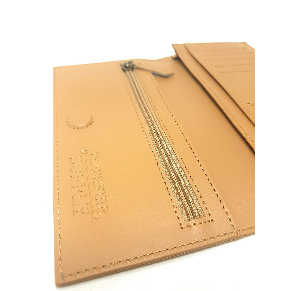 Firefighter Wallet Original Reflective Turnout Bunker Fabric Gear Women Gift (Beige & Yellow)