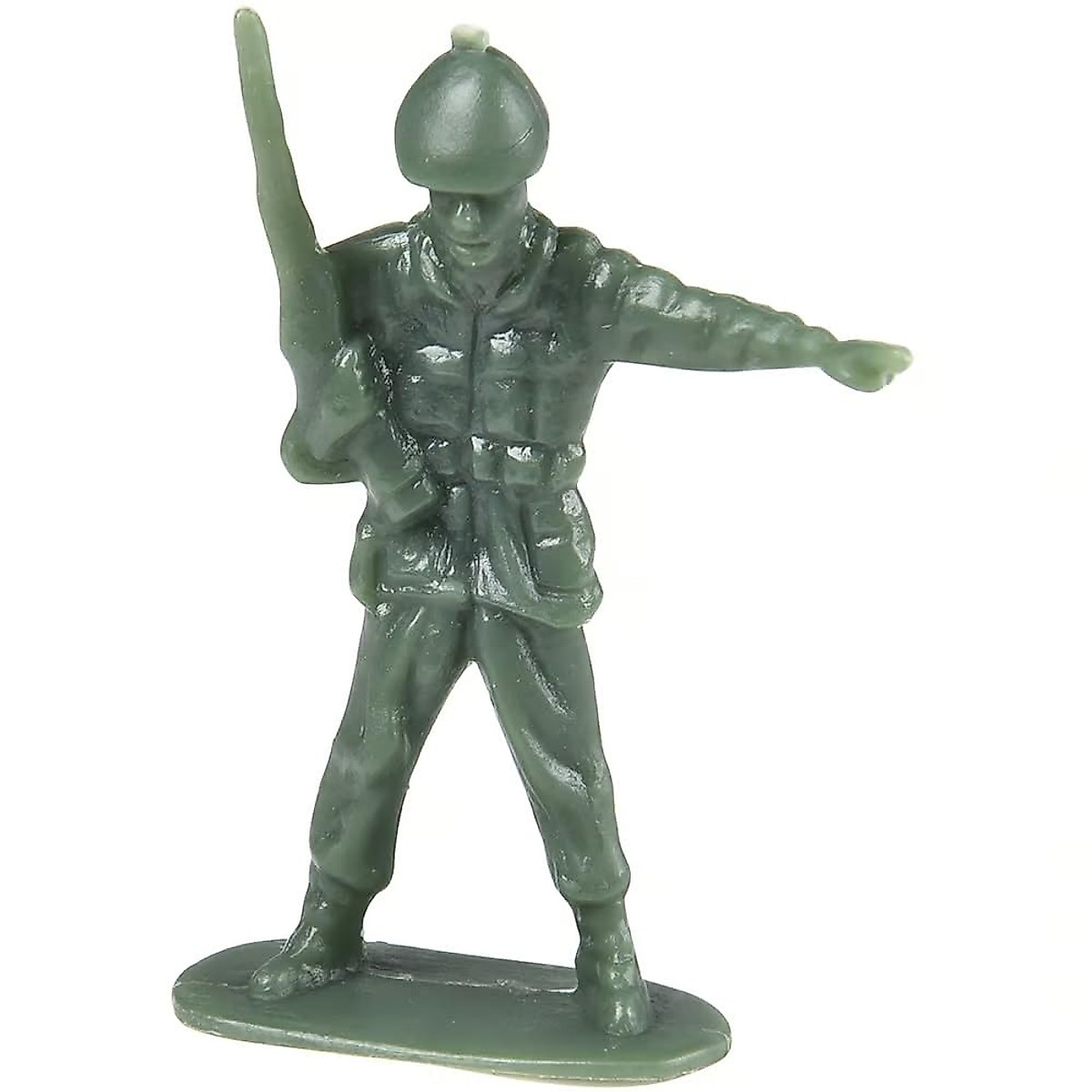 Zugar Land Classic US Army Men (36 Pieces) 2". Plastic. Green Toy Soldiers. Free Standing Designs. Great Party Favor Goodie Bag Filler. (1 Pack of 36 Army Men)