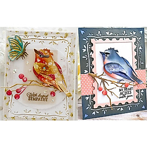 Ammsochy Cutting Dies Metal Stencils Scrapbooking Tools Flowers Lace Frame DIY Embossing Template for Paper Card Making Album Arts Crafts Supplies (Rectangle Love line frame-13.8x10.5cm)