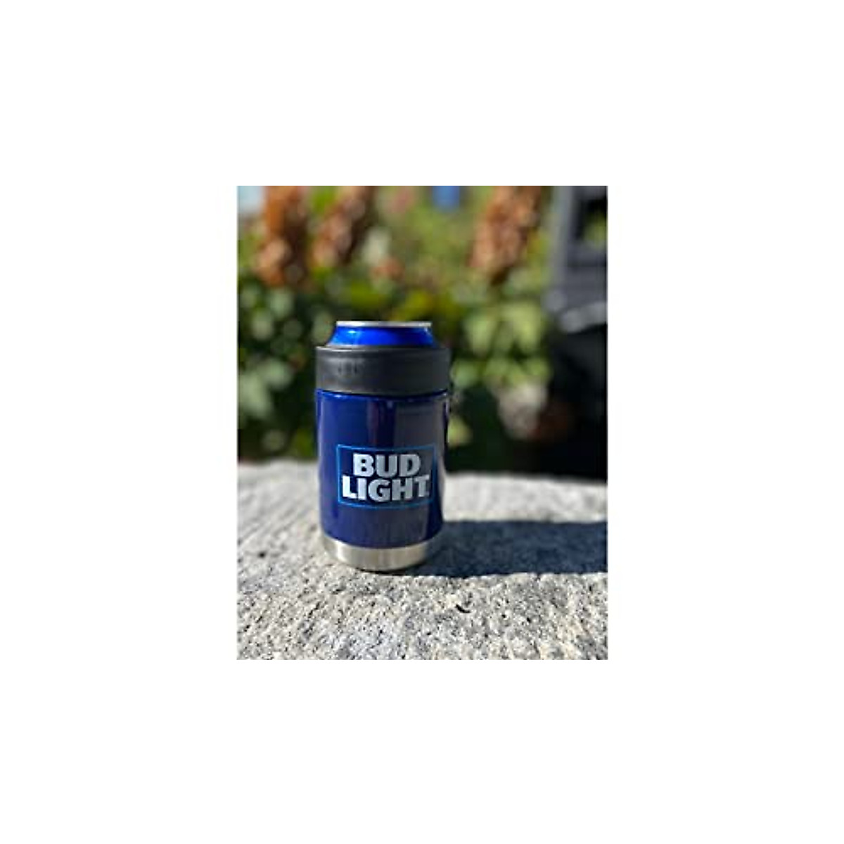 Bud Light Stainless Steel Can Insulator, Insulated Beverage Holder for Standard Size Can and Bottle, Can Cooler for Beer and Soda
