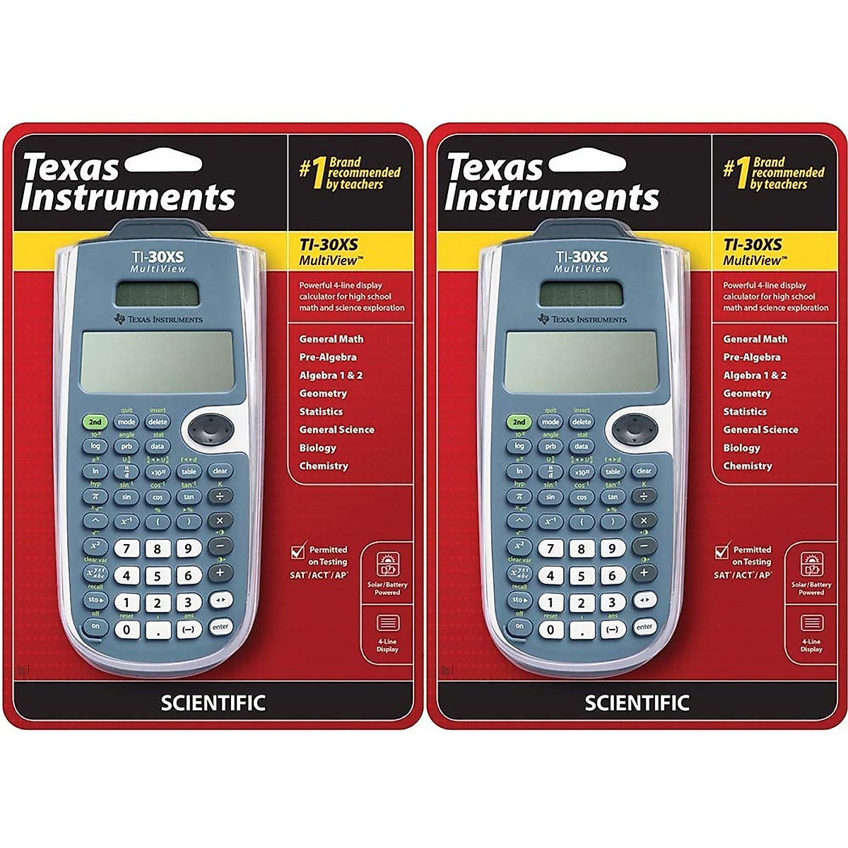 Texas Instruments TI-30XS Multiview Scientific Calculator (2 Pack)