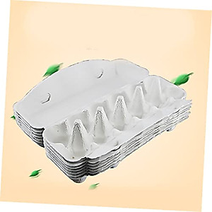 Cabilock 30 Pcs Pulp Egg Tray Egg Basket Egg Storage Case Portable Fridge Egg Cartons for Chicken Eggs Reusable Egg Storage Tray Garbage Portable Refrigerator Egg Trays Bulk Eggs