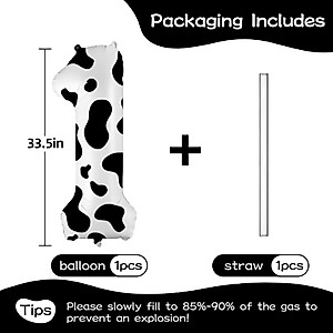 40 Inch Cow Print Number 50 Balloons Jumbo 50 Foil Party Balloons for 50th Birthday Party Decorations, 50th Anniversary Event Decor Supplies