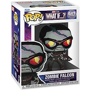 POP Marvel: What If | Zombie Falcon Funko Pop | Vinyl Figure (Bundled with Compatible Pop Box Protector Case), Multicolor, 3.75 inches