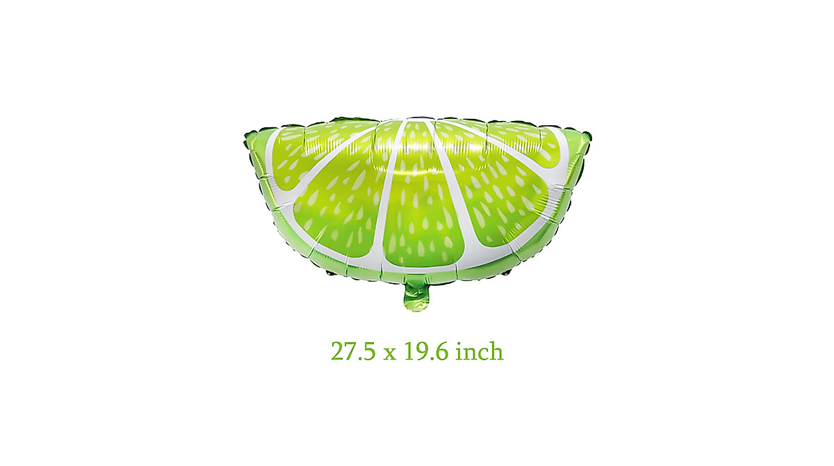 Large Lime Fruit Balloons Set - 10 Vibrant Mylar Party Decorations