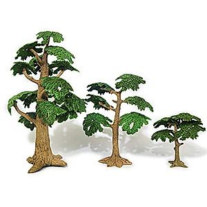 Toyvian 3pcs Tree Model Fake Miniature Trees Train Railways Architecture Landscape Scenery Simulated Mini Pine Tree Cypress Model for DIY Scenery Craft Project Size S