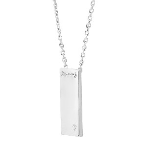 Silpada 'Shine Bright' Rectangular Pendant with Cubic Zirconia in Sterling Silver, 16" + 2"