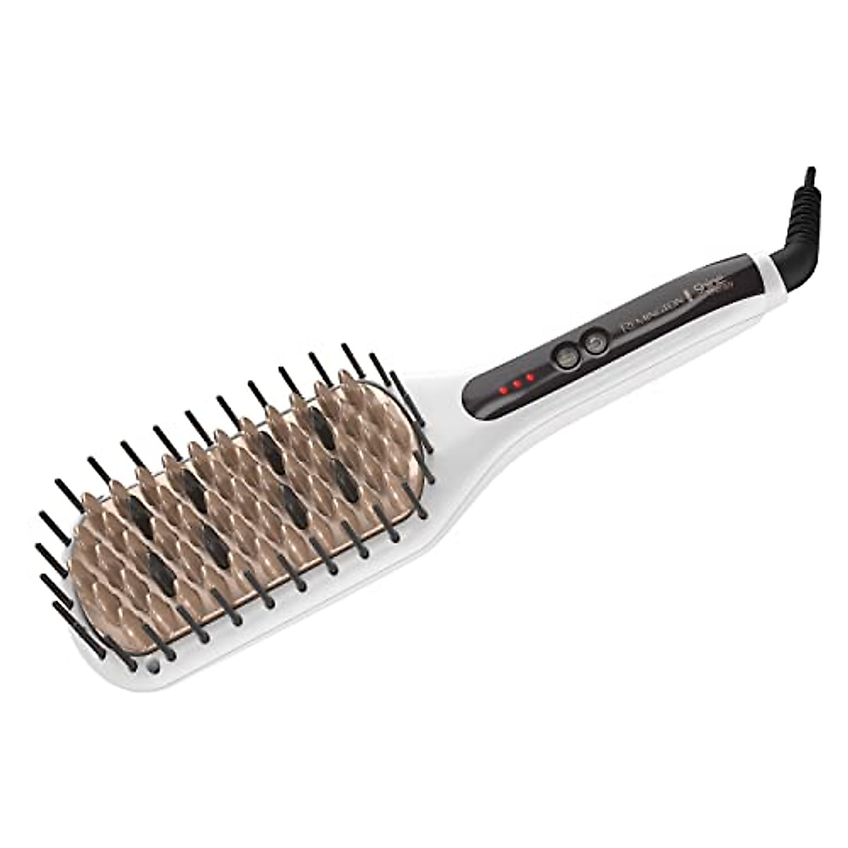 REMINGTON SHINE THERAPY Argan Oil & Keratin Infused Straightening Brush / Heated Styling Brush / Paddle Brush
