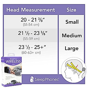 SleepPhones Wireless Sleep Headphones by AcousticSheep V8 | 24-Hour Battery | Original and Most Comfortable Bluetooth Headphones for Sleeping (Medium, Midnight Black Fleece)