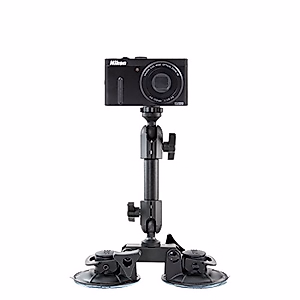 Delkin Devices Fat Gecko Dual Suction Camera Mount (DDMOUNT-SUCTION), black
