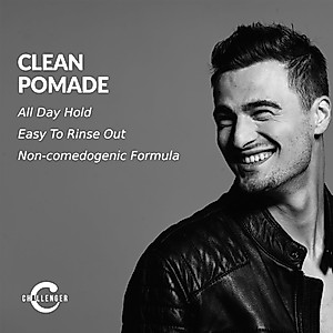 Challenger Fragrance Free Cream Pomade | Non-Comedogenic Styling Product | Unscented Hair Gel | Medium Firm Hold & Clean Ingredients | 3oz