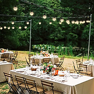 MuDay Globe Outdoor String Lights,25FT Shatterproof Connectable Hanging Light, 20 Crystal Globe G50 Bulbs,Extendable Patio Lights for Backyard, Bistro, Party, Garden(Warm White)