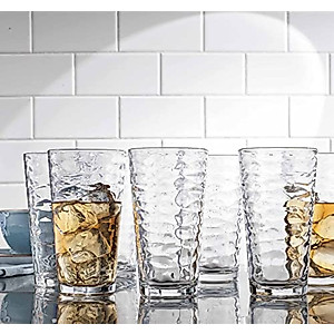 Glaver's Drinking Glasses Set of 10 Highball Glass Cups, Premium Glass Quality Coolers 17 Oz. Glassware. Ideal for Water, Juice, Cocktails, and Iced Tea. Dishwasher Safe.…