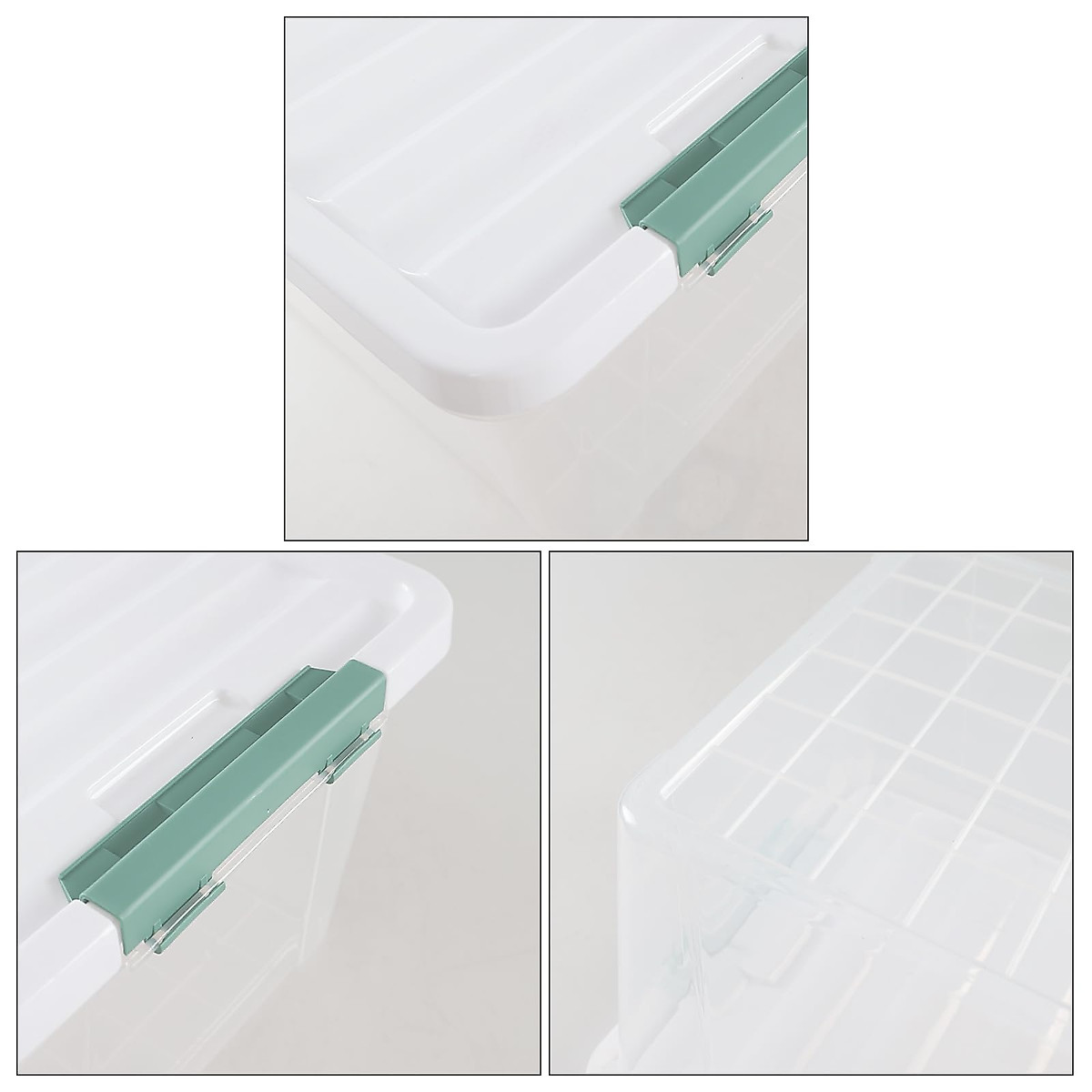 Buyitt 6-Pack Clear Plastic Storage Boxes, 20 Quart Plastic Storage Bins with Lids