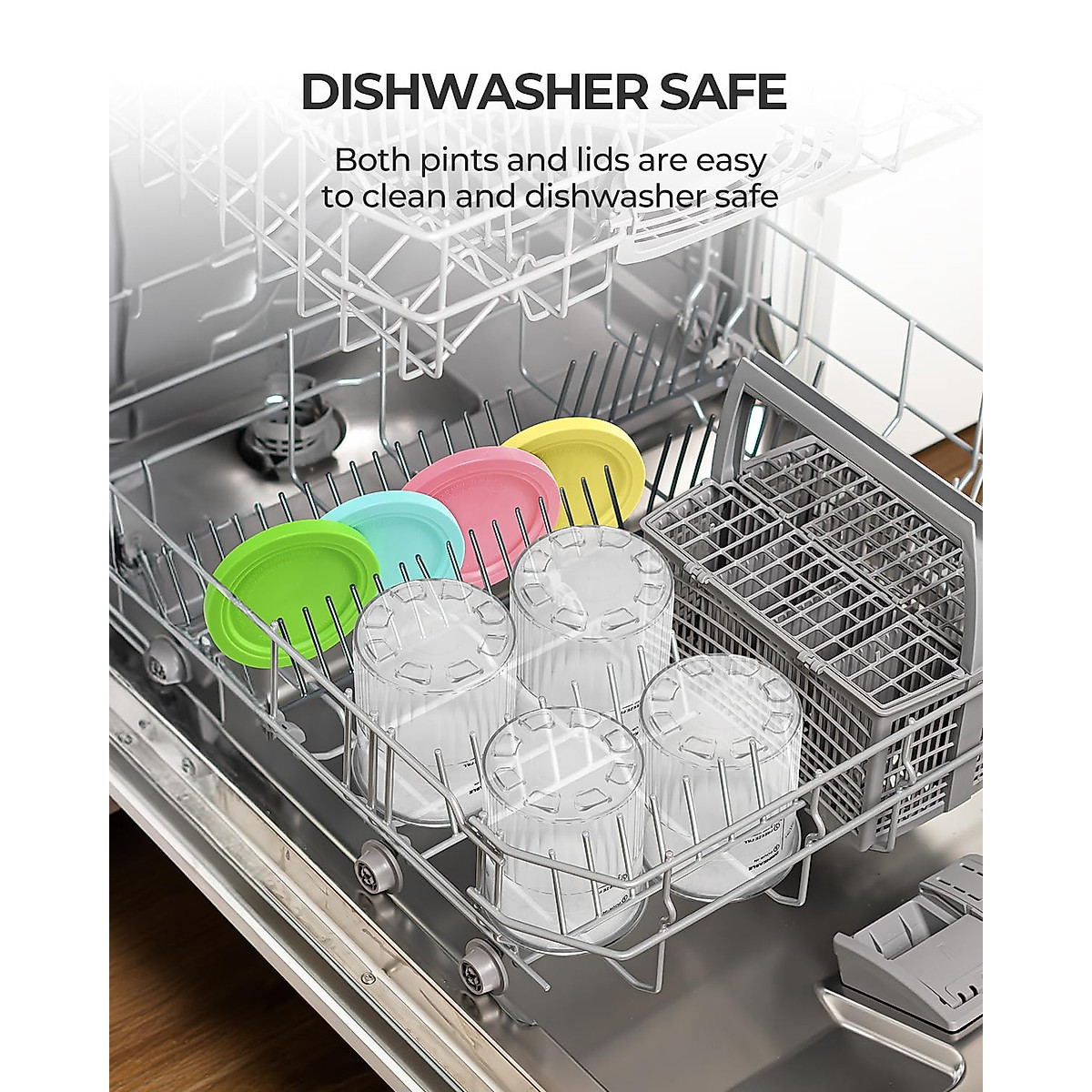 Northmas For Ninja Creami Deluxe Pints and Lids - 4 pack, 24oz XL Ninja Creami Deluxe Pint Containers Compatible with 11-in-1 NC500 NC501 Series Ice Cream Maker, Dishwasher Safe, BPA Free