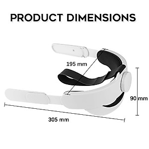 Seltureone Compatible for Quest 2 Head Strap, Replacement for Elite Strap, Adjustable Comfortable Strap with Head Cushion, Reduce Pressure for Quest 2 Accessories Headset