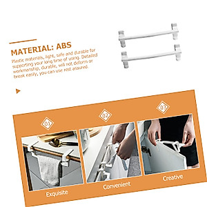 DOITOOL 2 pcs Self Kicthen Hanging Bar Towels Cloths for Hanger Single Tea Organizer Stick Over Plastic Cloth Holder Rail Bathroom Rack Kitchen Bars Wall Storage Racks Cm Adhesive Hand