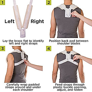 BraceAbility Figure 8 Clavicle Brace & Posture Corrector | Broken Collarbone Sling for Injuries & Fractures, Shoulder Support Strap for Upper Back Straightening (Medium)