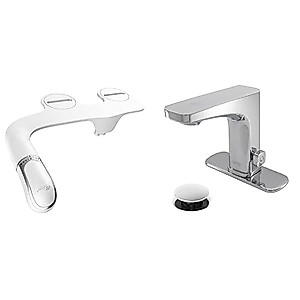 Bathroom Refresh Bundle Includes (1) Bio Bidet by Bemis SlimTwist Simple Bidet Toilet Attachment and (1) Grove Motion Activated Hands Free Bathroom Faucet in Chrome Finish