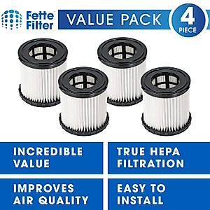 Fette Filter - A32VC05 A32RF08 Replacement Filter Compatible with RYOBI P3240 PCL733 PCL734 18V ONE+ 3 Gal. Wet/Dry Vacuums. Compatible with Hoover ONEPWR BH57105 - Pack of 4