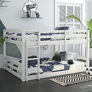 DHP Phoenix Full-Over-Full Floor Bunk Bed, White
