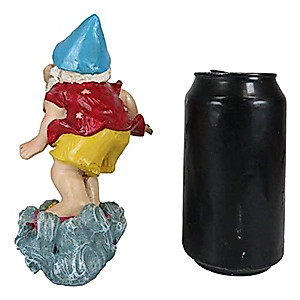 Ebros Free Spirited Hippie Hawaii Themed Vacation Fairy Garden Gnome Holding Aloha Banner Figurine DIY Mr Gnomes Collection Statue Home Decor