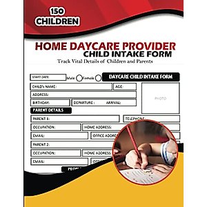 Home Daycare Provider Child Intake Form: The Childcare Registration Form Log Book. Track Kids Physical, Parent, Health, Payment and More More. ... Provider Appreciation Gifts For Women & Men