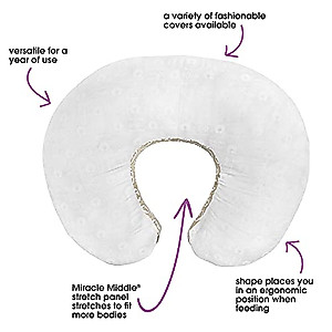 Boppy Nursing Pillow – Bare Naked Breastfeeding and Bottle Feeding, Propping Baby, Tummy Time, Sitting Support Pillow Only