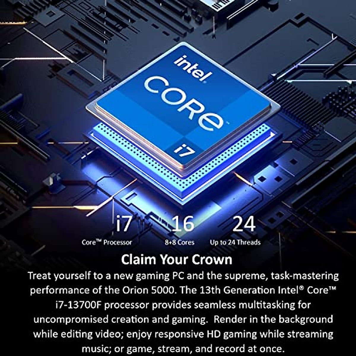 Acer Predator Orion 5000 PO5-650-UR12 Gaming Desktop | 13th Gen Intel Core i7-13700F 16-Core | NVIDIA GeForce RTX 4070 Ti | 16GB DDR5 | 1TB PCIe Gen4 SSD | Intel Wi-Fi 6E | RGB Keyboard & Mouse,Black