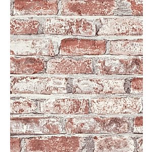 Sevalo Red Brick Wallpaper Peel and Stick Wallpaper Brick Contact Paper for Walls 3D Faux Brick Wall Paper for Bedroom Self-Adhesive Removable Wallpaper for Kitchen Backsplash Dorm Room 17.3“×78.7”