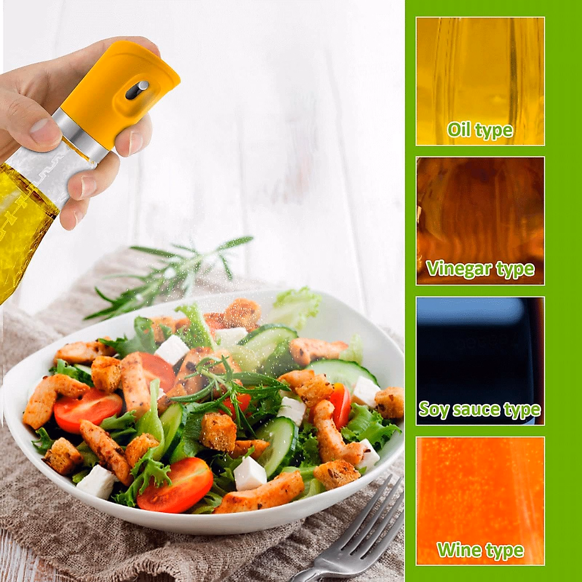 Olive Oil Sprayer Mister | Bottle Sprayer, 260ml Refillable Olive Oil Sprayer Mister Oil Mister Spray Widely Used for Salad Making, Baking, Frying, BBQ
