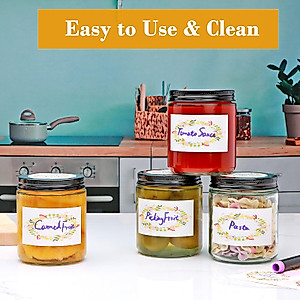 Salzesfalls 16 Pack 8oz Glass Jars with Lids,Glass Candle Making Jars,Clear Round Candle Jars with Lids,Mason Jars,Canning Jars,Food Storage Container for Spices, Honey, Jam, Candy