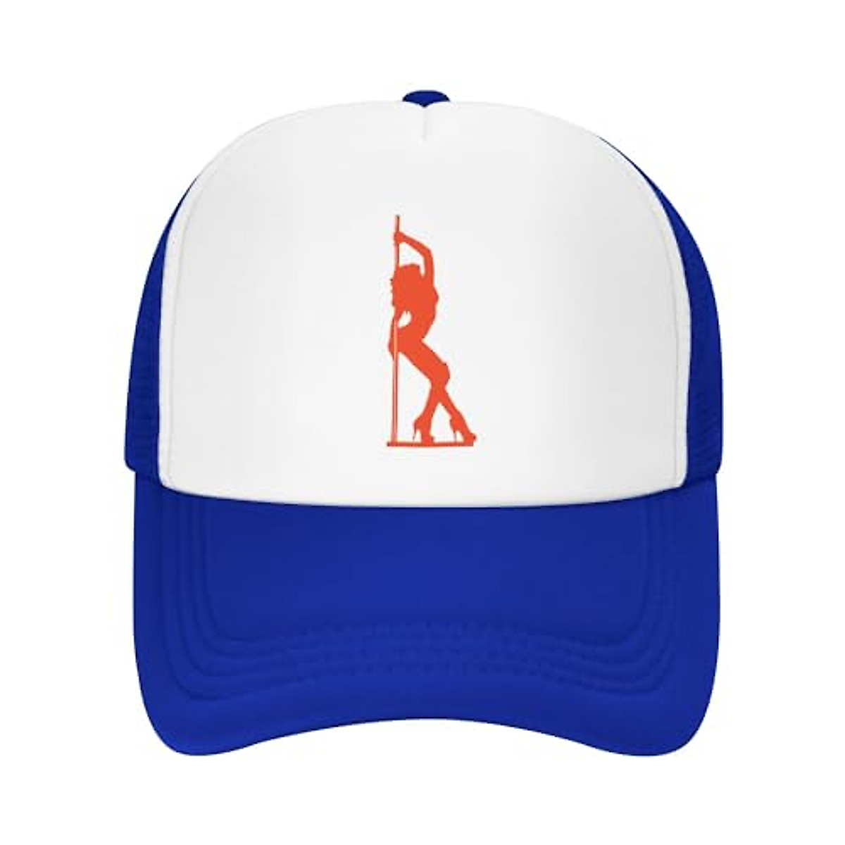 Pole Dancer Stripper Funny Trucker Hat Adult Adjustable Baseball Cap Breathable Unisex Fishing Hats Blue