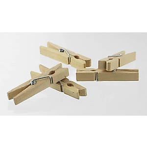 Essentials By Leisure Arts Arts Wood Clothespins Mini Spring 1 3/4" 24pc