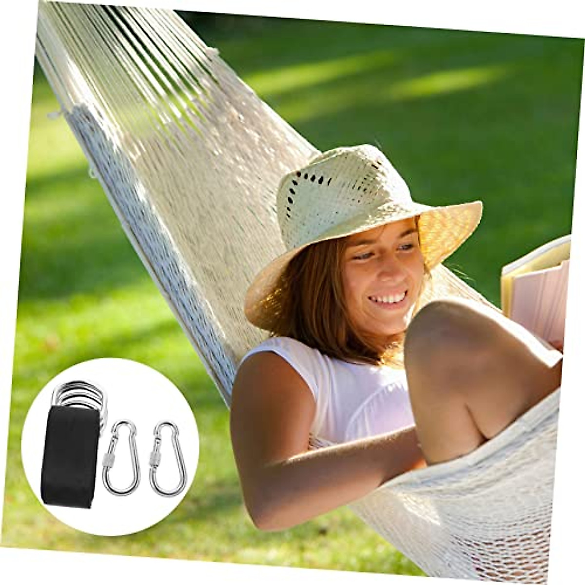 Toddmomy 1 Set Children's Swing Chair Baby Sets Kids Suit Swing for Kids Tree Swing Kit Swing Set Hanging Kit Outdoor Swing for Kids Rope for Hammock Tree Swing Hanging Kit Strap Black Tie