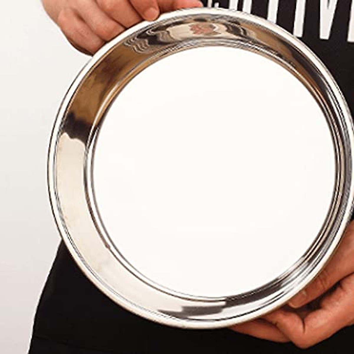 HEIMP Tray Heights Tone Dinnerware, Oven & Dishwasher Dependable, Trays Stainless Steel for Dinner Fruit Salad Plate