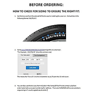 Tie Dye Peace Sign Full Color Spare Tire Cover Fits All SUV Camper RV Tire Covers Black Size 33 inch