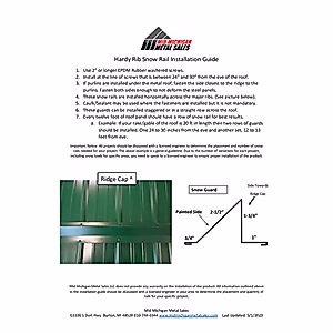 HR Metal Roof Snow Guards, Snow Stops 80ft Kit (Mid-Mich Forest Green)