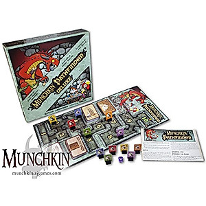 Steve Jackson Games Munchkin Pathfinder Deluxe Board Game (Base Game) | Board Game for Adults, Kids, & Family | Fantasy Adventure RPG | Ages 10+ | 3-6 Players | Avg Play Time 120 Min