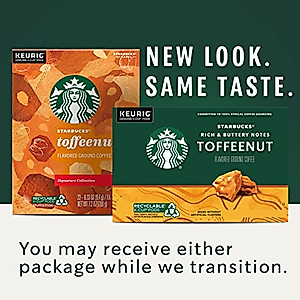 Starbucks Medium Roast K-Cup Coffee Pods — Toffeenut for Keurig Brewers — 10 Count (Pack of 6)