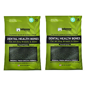 Indigenous Dental Health Bones Original Fresh Breath Flavor 17ounces (Pack of 2)
