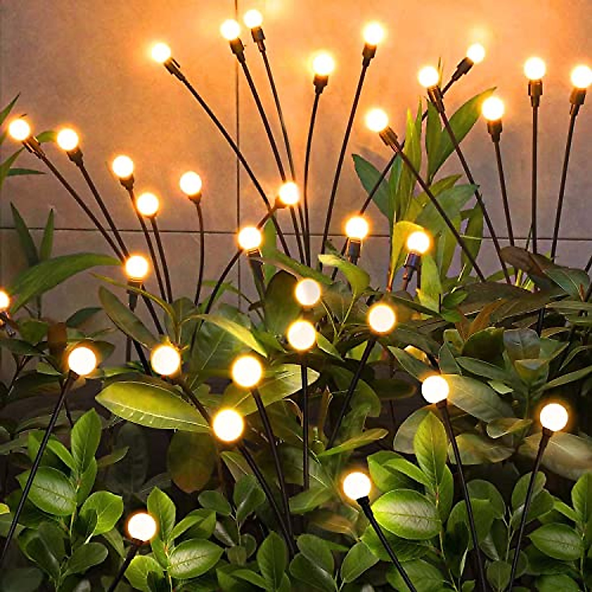 ZFNN Solar Garden Lights – 4 Pack 24 LEDs Solar Firefly Lights, Starburst Swaying Lights, Outdoor Waterproof Garden Decorations for Yard Patio Pathway Lawn Mother's Day Difts