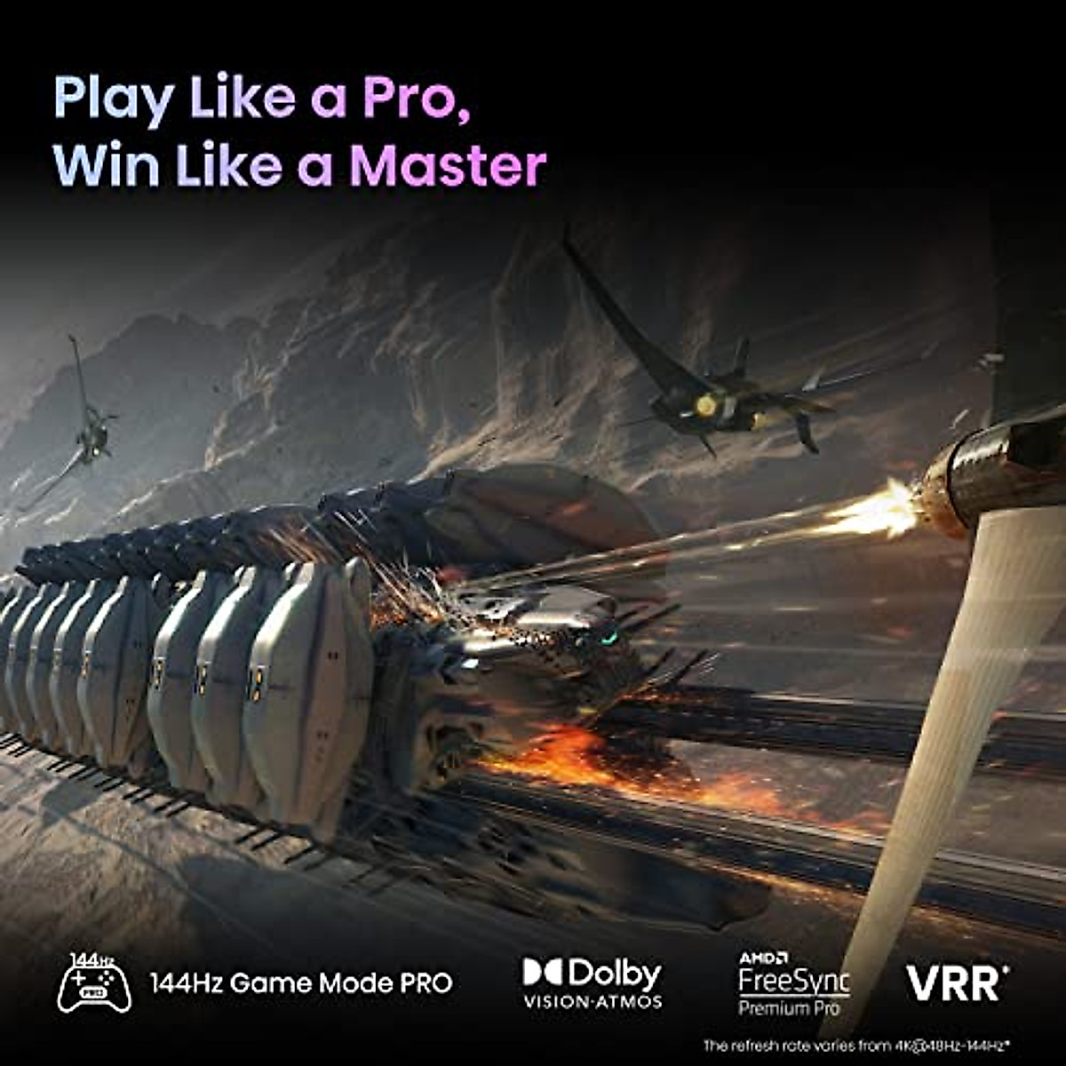 Hisense 65-Inch Class U7 Series Mini-LED ULED 4K UHD Google Smart TV (65U7K, 2023 Model) - QLED, Native 144Hz, 1000-Nit, Dolby Vision IQ, Full Array Local Dimming, Game Mode Pro, Alexa Compatibility