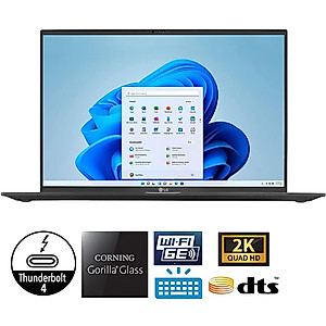 LG Lightweight Gram 16” (2560 x 1600) Laptop, Intel 12th Gen Core i7 1260P(12 cores) Evo™ Platform, Windows 11 Home, Black W/HDMI Cable (16GB RAM | 1 TB PCle SDD)