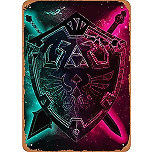 Ysirseu The Legend of Zelda Link Metal Tin Sign 8 x 12 in Heroes Character Vintage Poster Man Cave Decorative
